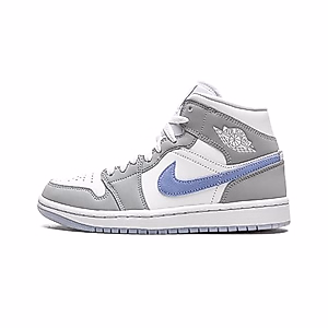 Jordan Womens WMNS Air Jordan 1 Mid BQ6472 105 Grey Blue - Size 9W