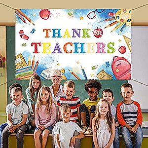 Thank You Teachers Photo Booth Backdrop May Teacher Appreciation Week Party Classroom Decor Photography Background Wall Decoration