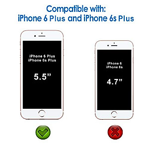 JETech Screen Protector for iPhone 6 Plus and iPhone 6s Plus, 5.5-Inch, Tempered Glass Film, 2-Pack