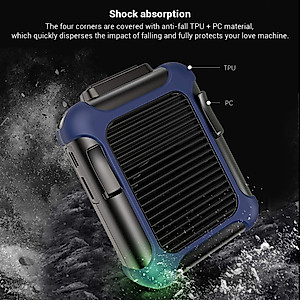 SANTITY Clip On Waist Fan Hands Free Neck Fan Portable Mobile Air Mini USB Personal Rechargeable Sports Wearable Lanyard Fan Cooler 3 Speed Adjustable for Outdoor Indoor Office