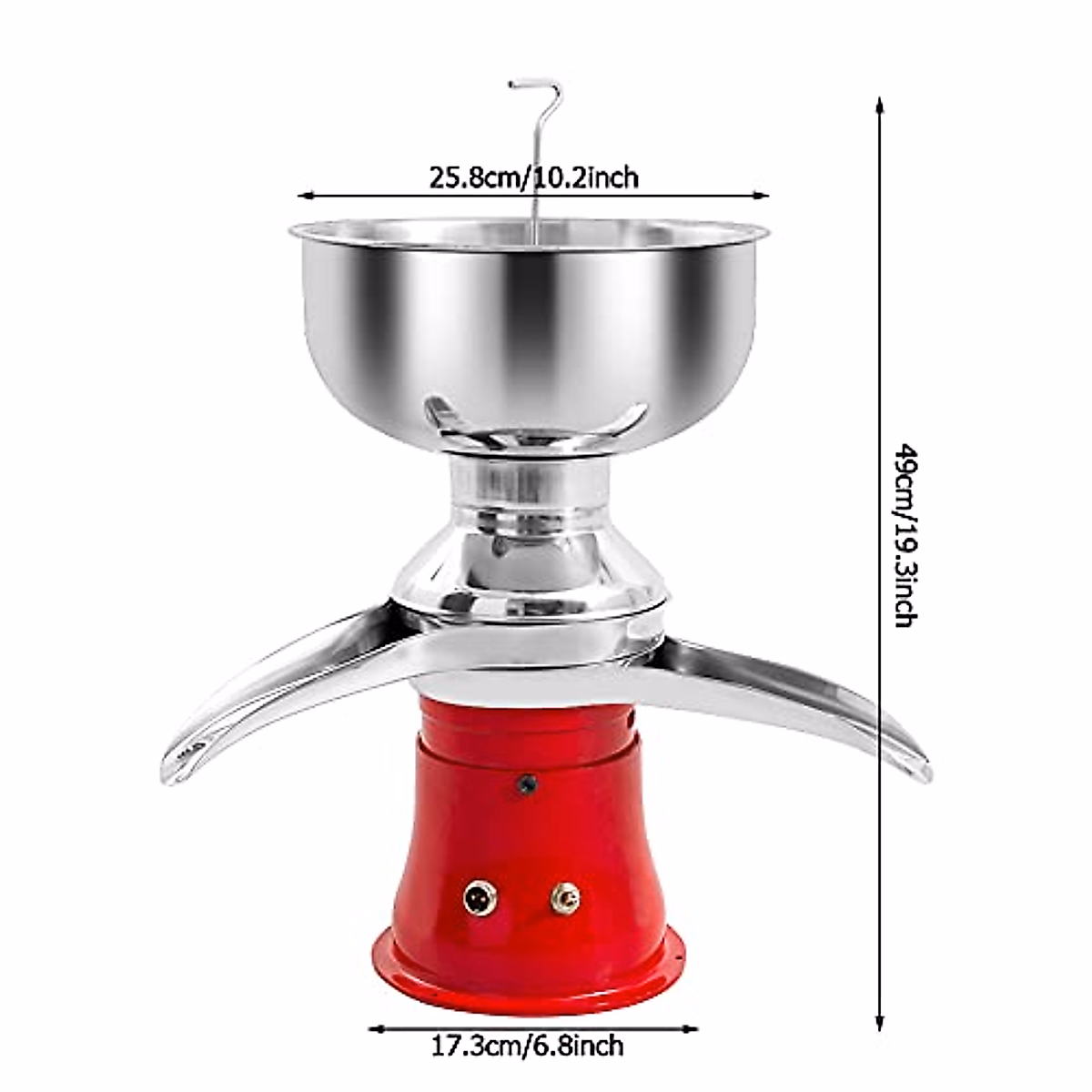 Carivia Milk Cream Centrifugal Separator,100L/H 25Gal/H Electric Fresh Milk Cream Separator Stainless Steel 110V Centrifuge Cheese Makers Separator For Goats Cows