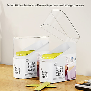 WonLiq 2 Pack - Cheese Slices Storage Containers with Hinged Lids, airtight Keeps Cheese Fresh and Delicious Cheese transparent Container for Fridge