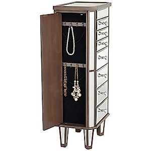 Vicenta 40 1/2" High 7-Drawer Mirrored Jewelry Armoire