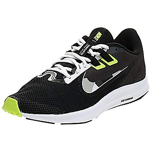 Nike Downshifter 9 Men's Running Shoes, Lightweight Mesh Men's Sneakers, Black/White-Particle Dark Smoke Grey-Ghost Green-Sapphire, 10