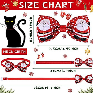 160 Pieces Christmas Dog Bow Tie Collar Set Dog Cat Bow Ties Neck Ties Adjustable Dog Bowties Collar Grooming Accessories for Christmas Dogs Pets Supplies Decor (Snowflake Pattern)