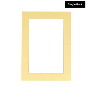 11.7x16.5 Mat Bevel Cut for 8.5x11 Photos - Acid Free Soft Yellow Precut Matboard - For Pictures, Photos, Framing - 4-ply Thickness