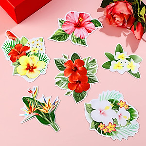 12 Pieces Cruise Door Magnets Hibiscus Refrigerator Magnets Cruise Magnets Car Decorative Magnets Frangipani Magnets Decal Locker Magnets for Carnival Cruise Ship Car Decor Hawaii Decoration