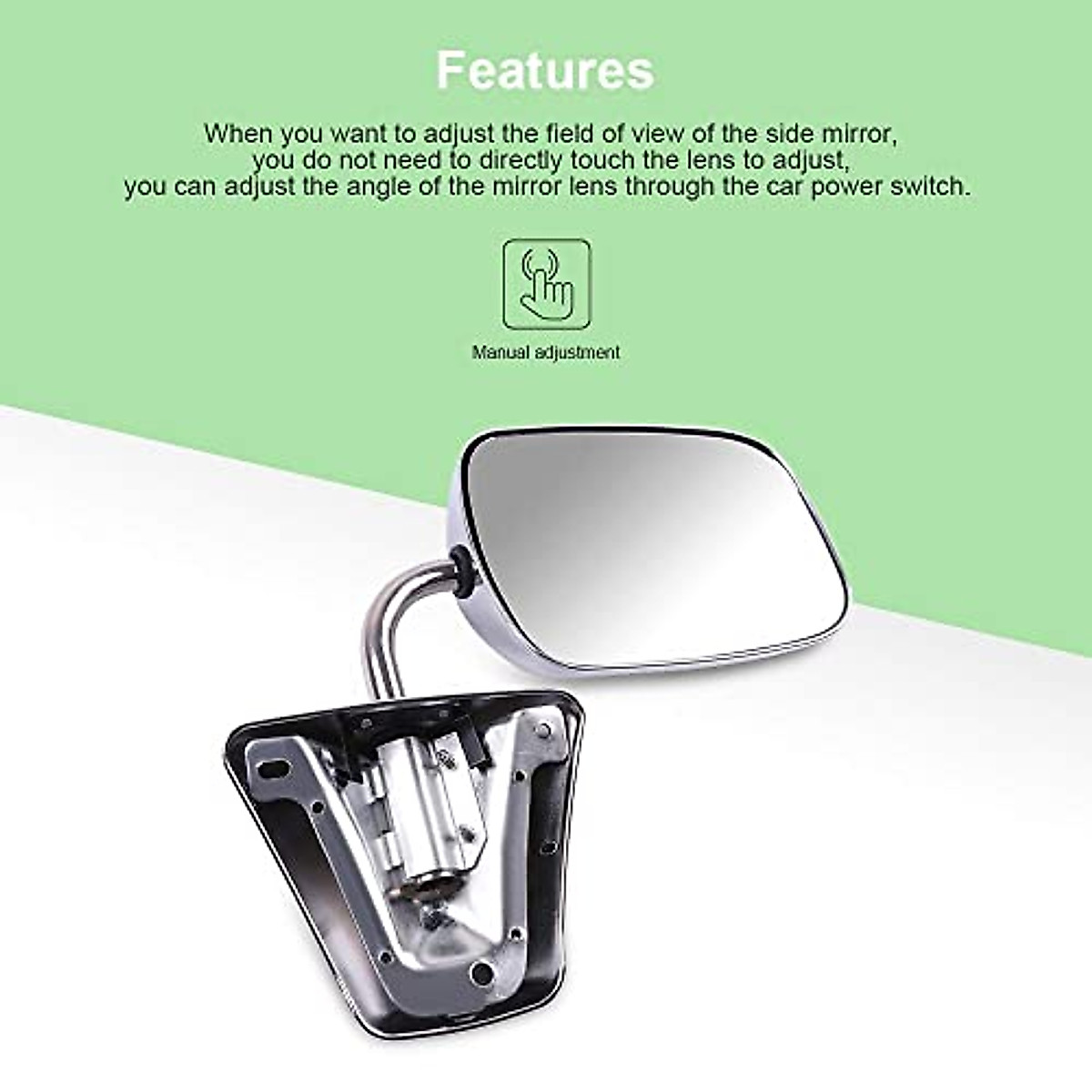 SCITOO Towing Mirrors Fit for Chevy/for GMC Truck Driver Side and Passenger Side Set Plastic Manual Folding Mirrors (Pair)