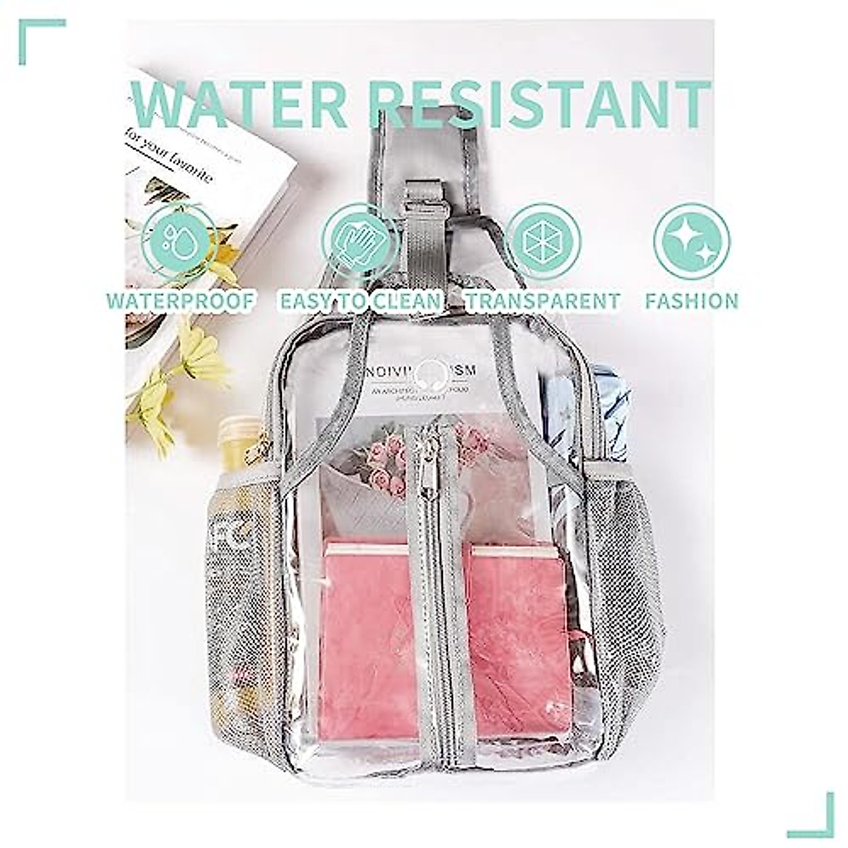SPODEARS Clear Crossbody Sling Backpack Sling Bag for Women Men Chest Shoulder Bag Daypack for Travel Hiking