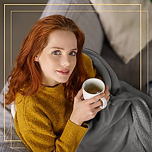 15 Pack Polar Fleece Blanket Bulk 50 x 60 Inch Fleece Throw Blankets Soft Cozy Microfleece Blanket Lightweight Warm Comfy Pet Blankets for Home Office Couch Sofa Car Airplane Travel Outdoor (Gray)