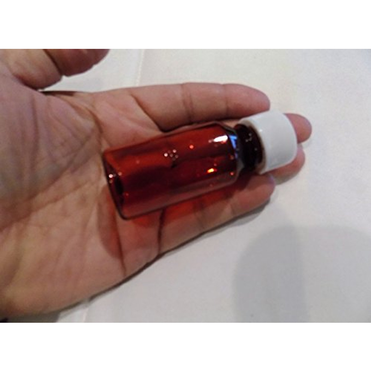 Graduated Ovals 1 Ounce Plastic Amber Medicine-Travel RX Bottles w/Caps-Perfect for Travel-Very Strong Sidewall and Secure-10 Pack-Pharmaceutical Grade Product