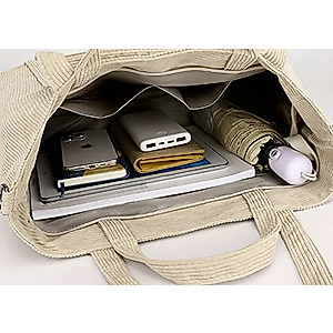 Corduroy Shoulder Bag for Women Fashion Crossbody Bag Tote Handbag Hobo Bag Satchel Purse Casual Retro Lightweight