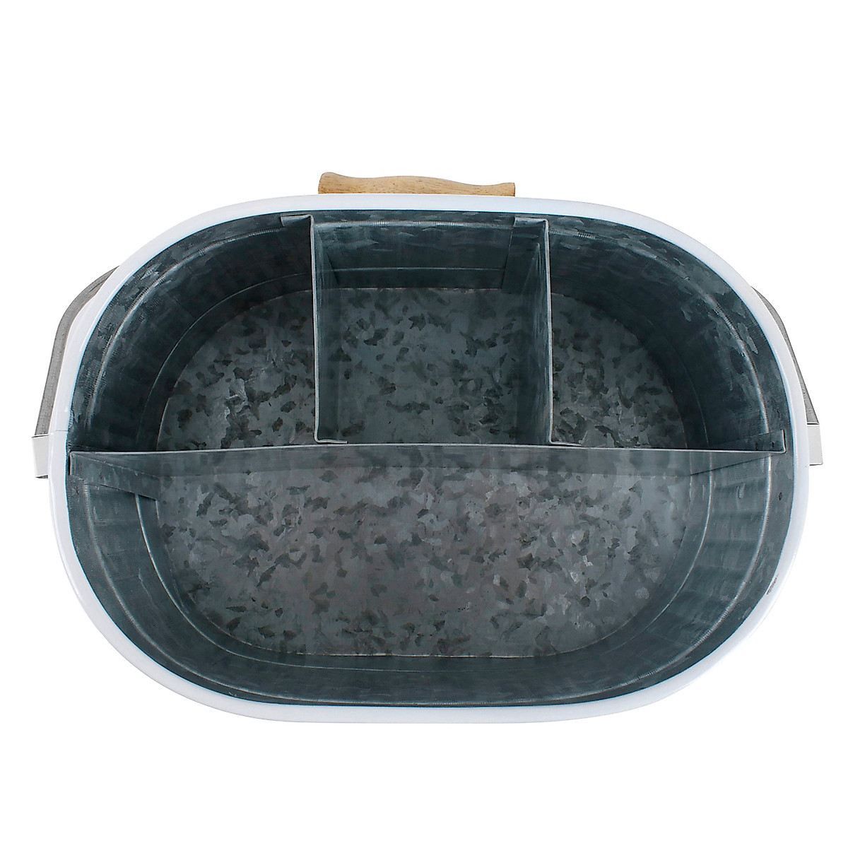 utensil caddy for parties, utensil caddy for countertop, kitchen utensil caddy, plate and utensil caddy - picnic utensil caddy, kitchen utensil caddy for countertop - 12 Inches (Snowy White/Grey)