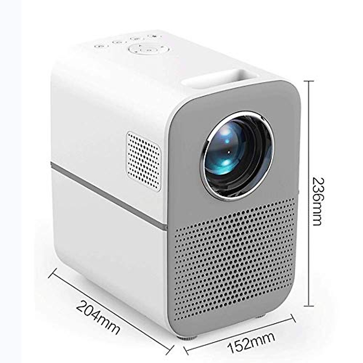 ALIZJJ Professional Native 1080P Full HD LED Projector HDMI Projector with Display Compatible TV Stick Mini Portable Projector Best Shooting Distance 0.5-3m