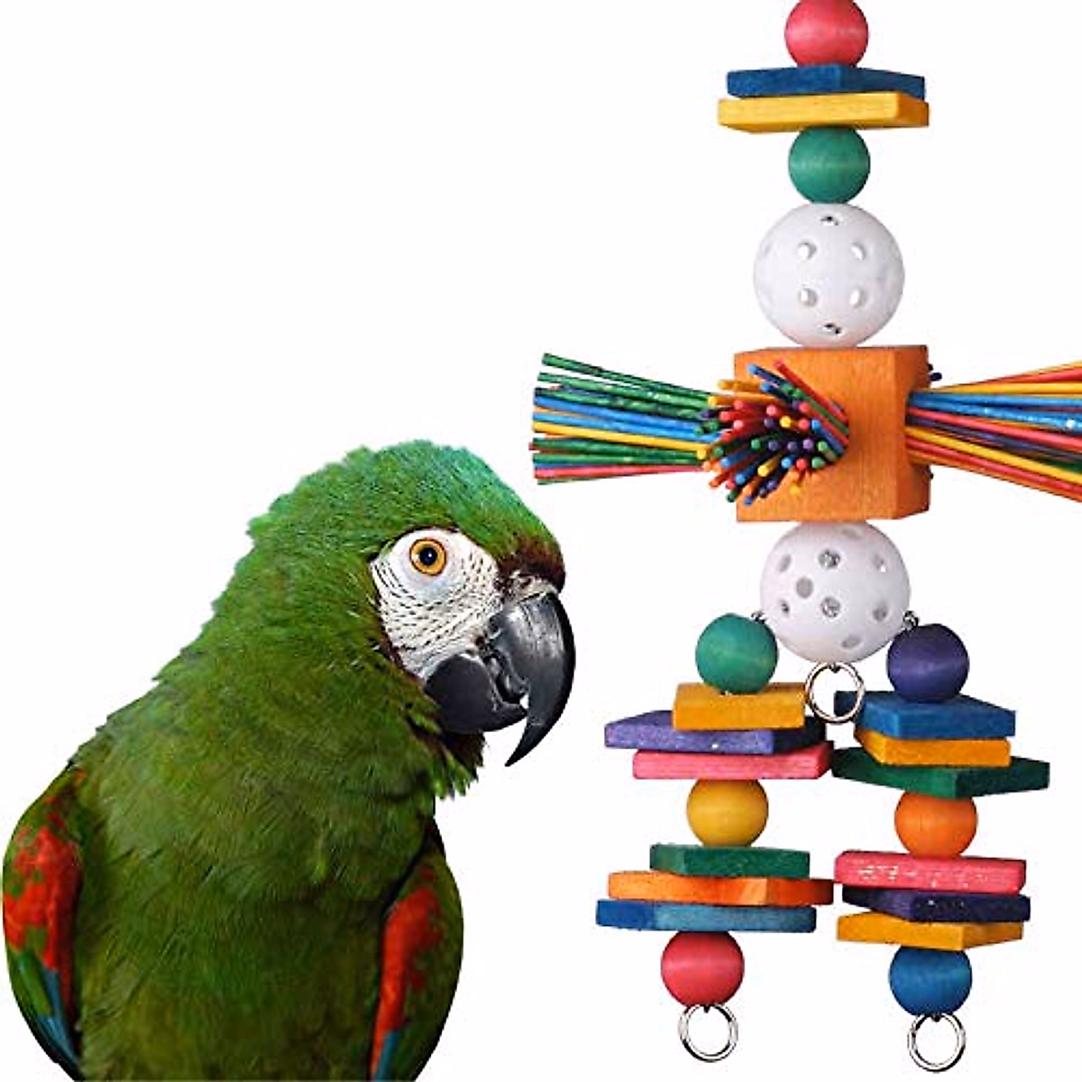 Super Bird Creations SB513 Willy Nilly Bird Toy, Medium/Large Bird Size, 14" x 6.5"