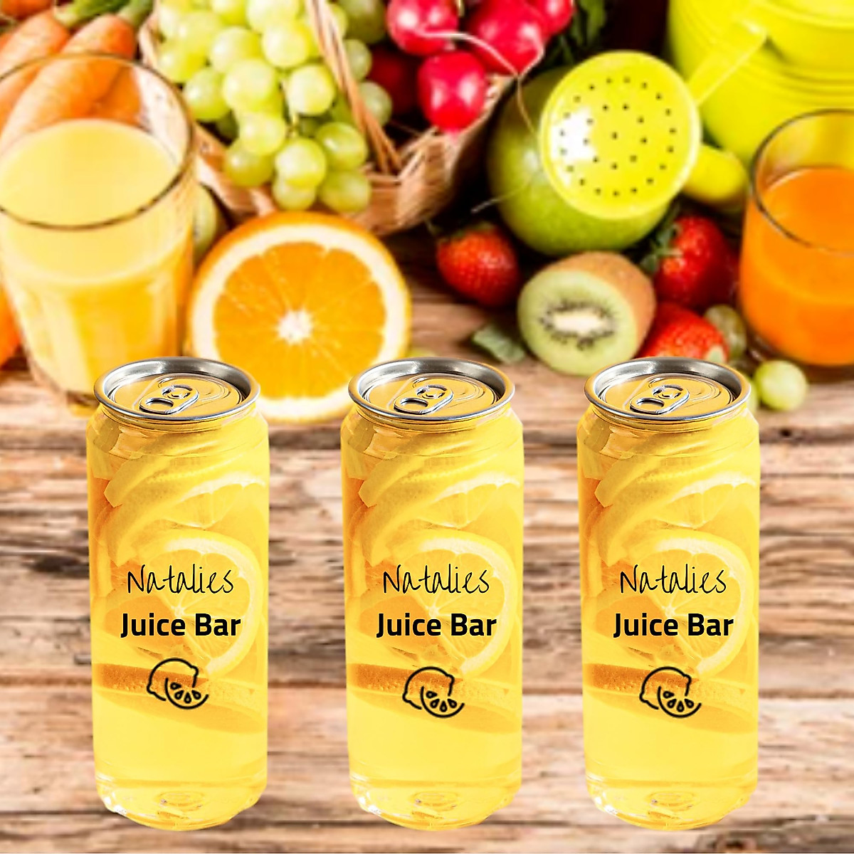 Hammont Juice Bottles - 100 Pack Plastic Bottles with Caps - Sealable Boba Cups with Lids - Smoothie & Iced Coffee Cups | Compatible with Automatic Tin Top Cup Sealer (16.90 oz (500ml))