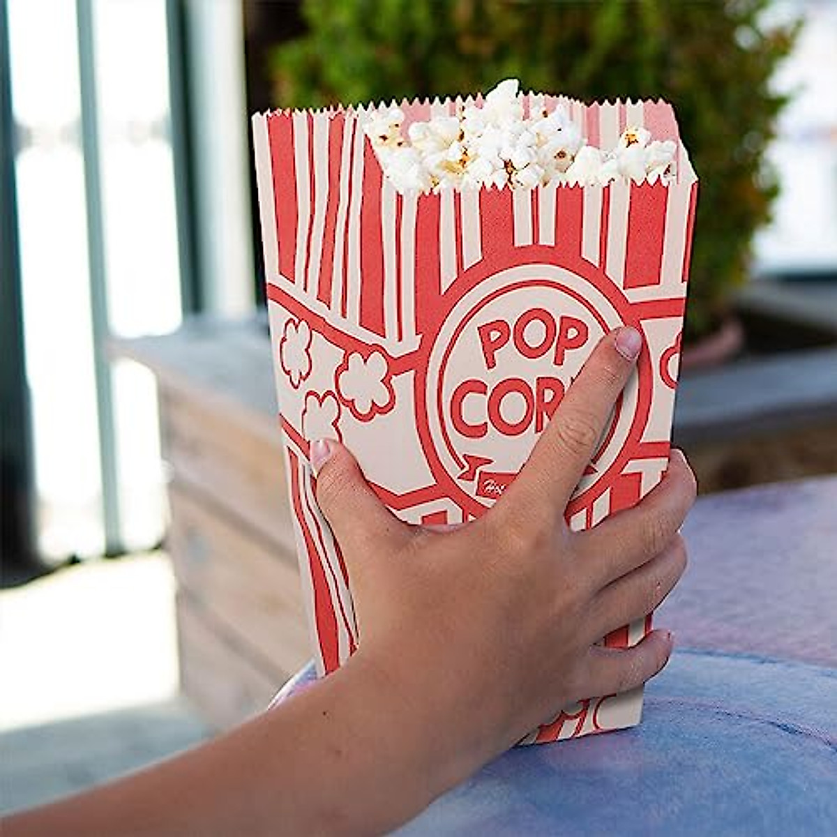 iplusmile Food Containers Popcorn Bags 20pcs Carnival Paper Popcorn Bags Snack Bags Individual Servings Popcorn Machine Accessories for Popcorn Bars Movie Nights Concessions
