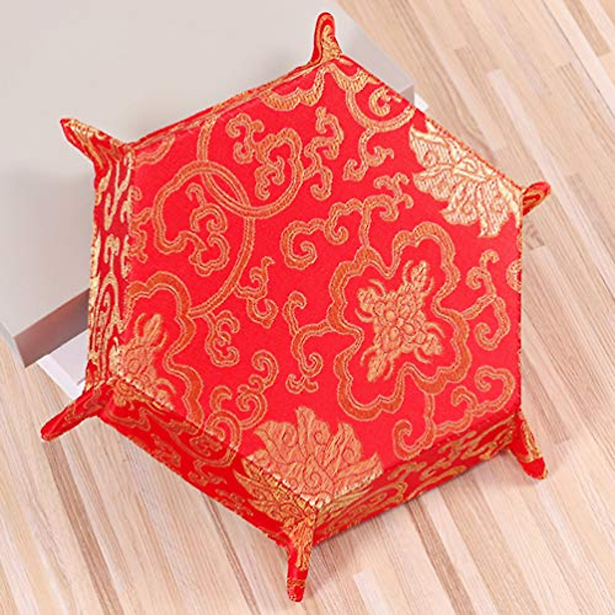 Luxshiny Chinese Candy Container 2pcs Chinese Wedding Candy Plate Snack Serving Tray Appetizer Tray Serving Plates New Year Spring Festival Decor Dried Food Plate