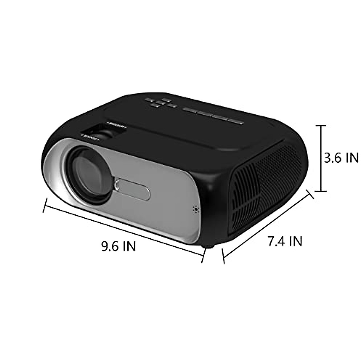 Mini Projector Portable Projector Compatible with HDMI/VGA/AV/DVD/USB/Headphone Jack/Laptop/ iOS & Android Apartment Must Haves Electronics Tech Gadgets Birthday Gifts for Men Personalized Gifts