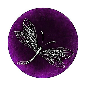 Abstract Dragonfly on Purple PopSockets PopGrip: Swappable Grip for Phones & Tablets
