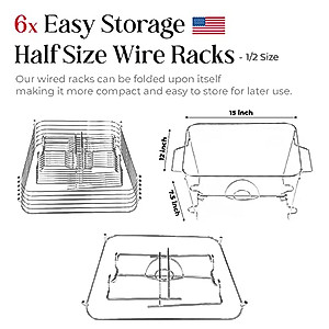 Chafing Dish Buffet Set - 54pc Disposable Half-Sized (9x13) Servers , Party Warmer, Catering Supplies - Includes Fuel Cans, Forks, Spoons & Tongs