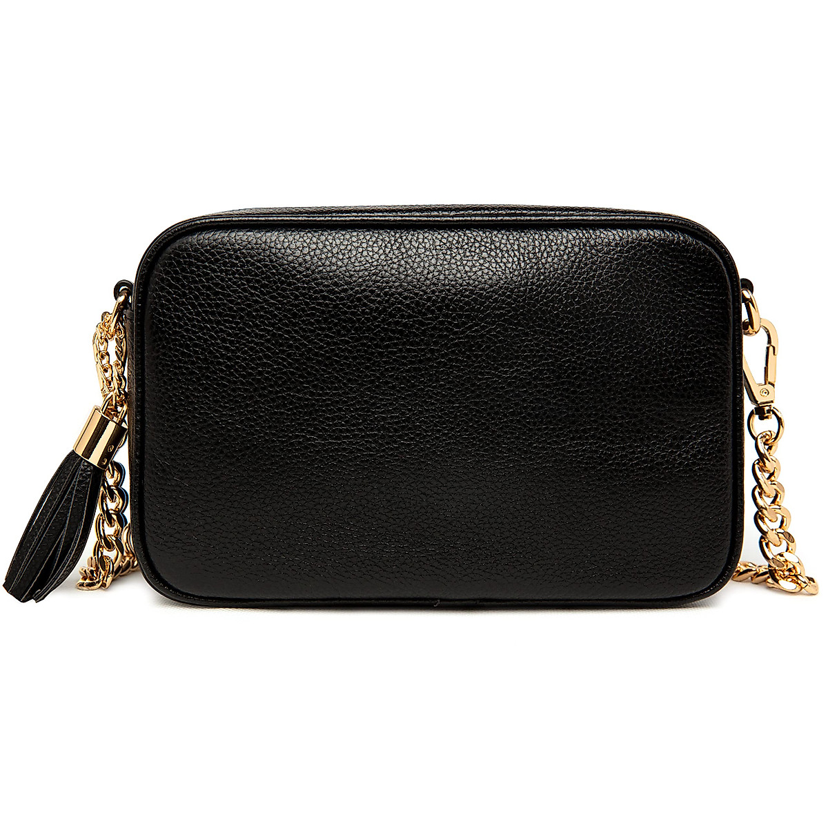 Chrysansmile Crossbody Bags for Women Genuine Leather Small Purse Black Soft Cross Body Bag with Tassel