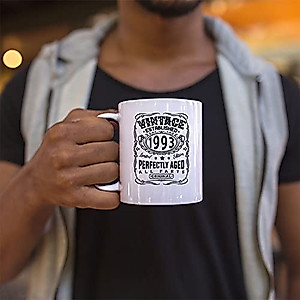 Vintage Established 1993 30 Perfectly Aged Ceramic Coffee Mug 30th Birthday For Him Her Dirty Thirty (White 1993)