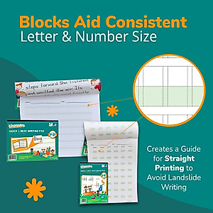 Best value Channie’s Visual Math, Handwriting, and Cursive Bonus Pack of 5 Separate Workbooks, Grades 1st – 3rd, Size 8.5” x 11” With FREE Alphabet Card