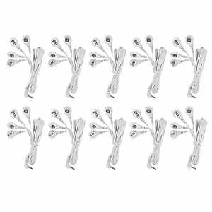 Sonew 10pcs DC 2.5mm 4 Button Electrode Wire Cable, Compatible Wires for Digital TENS Massage Machine