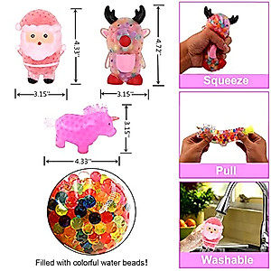 Cenmeytoy Unicorn Squishy Stress Balls Toy (5-Pack) for Girls, Boys, Adults, Gel Water Beads Balls Inside, Promote Anxiety and Stress Relief - Christmas Stocking Stuffers Gifts Party Favors