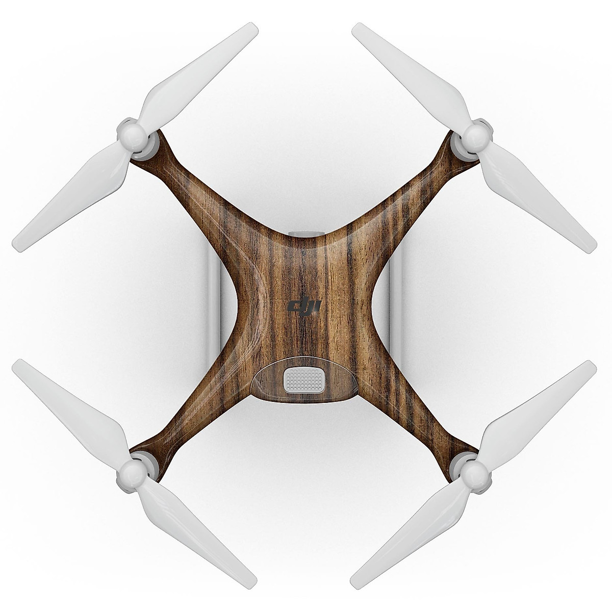 Design Skinz Design Skinz Bright Ebony Woodgrain Full-Body Wrap Decal Skin-Kit Compatible with The Drone DJI Phantom 4 Pro