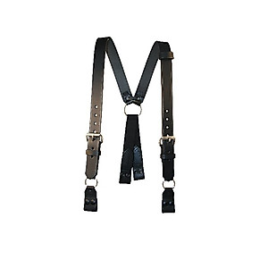 Boston Leather Fireman's Suspenders With Loop Attachment - Size Regular (39-1/2" - 45-1/2")