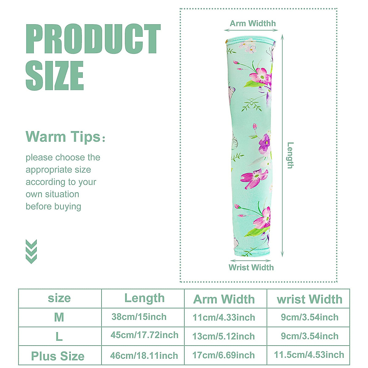 Eurzom 8 Pairs Gardening Sleeves Sun Protection Arm Sleeves Farmers Arm Covers for Women Men (14.9 x 4.3 x 3.5 Inch)