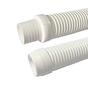 Puri Tech 12 Pack Universal Swimming Pool Cleaner Suction Hose 48 Inches Long White Color for Kreepy Krauly, Baracuda G3/G4, Navigator, & More