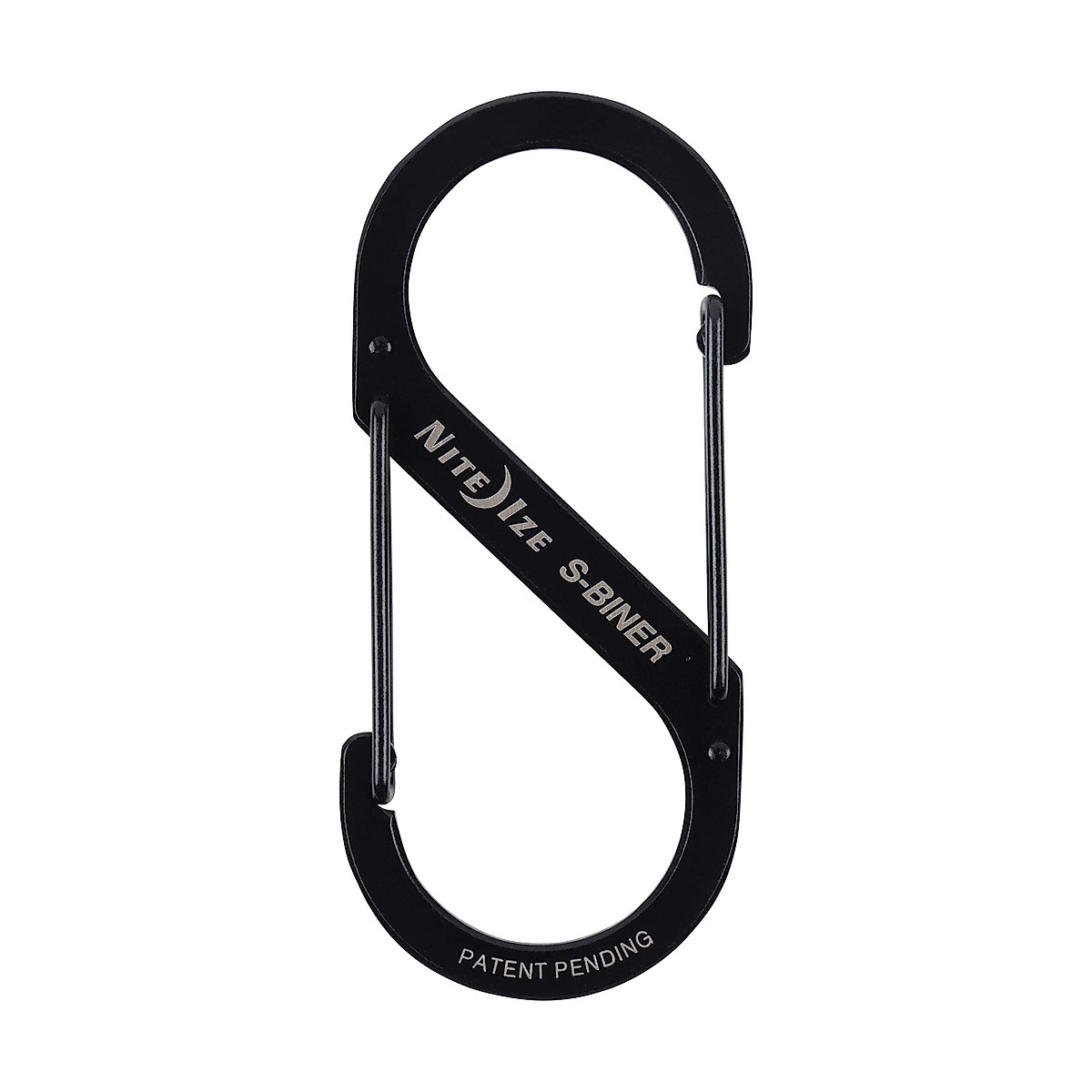 Nite Ize S-Biner Stainless Steel Dual Carabiner - Multi Purpose Dual Carabiner Clip - Great for Camping Supplies & Hiking Essentials - Secure Key Holder - Size 4, Black/Stainless Steel (3 Pack)