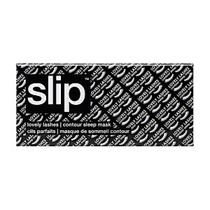 slip Contour Sleep Mask | 100% Pure Mulberry Silk, Ultra Soft | Contoured Design, Prevents Eye Pressure | Adjustable Strap, Ideal for Travel - Black