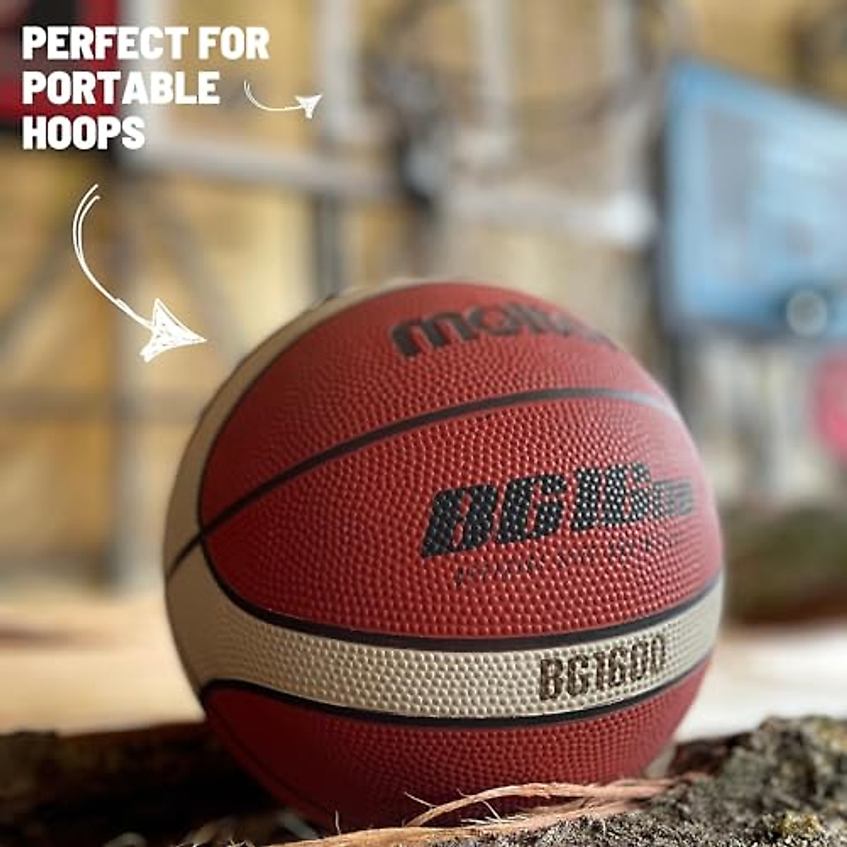 Molten BGR Basketball, Indoor/Outdoor, Premium Rubber, Green/Black, Size 5, Suitable for Boys Age 7, 8, 9, 10 & 11, Girls Age 12 & 13
