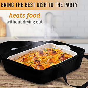 HotLogic Max Large Portable Electric Food Heater - Innovative Food Warmer and Heated Lunch Box for Adults Car/Home - Easily Cook, Reheat, and Keep Your Food Warm - Black - 120V