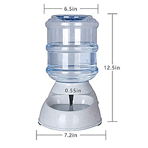 Liry Products Pet Water Dispenser Station Automatic Gravity Waterer Replenish Self-Dispensing Drinking Fountain Dog Cat Animal Bowl Dish Stand