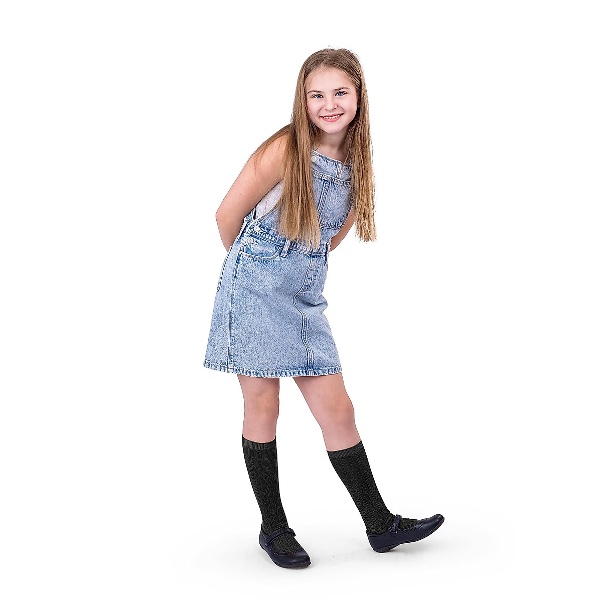 Silky Toes Girls Knee High Rayon Derived from Bamboo Seamless Socks 3 Pk Little Big Girl Socks for School Uniform