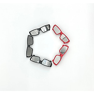 Bookishbunny 5 Pairs Solar Eclipse Viewers Plastic Glasses Sun Viewing ISO Certified Mixed Color (Black + Red)