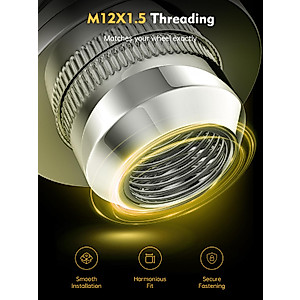 MIKKUPPA M12x1.5 Lug Nuts - 20pcs One-Piece Chrome OEM Style Mag Seat Lug Nuts - Replacement for Toyota Lexus Scion Pontiac Factory Wheels