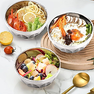 Dicunoy 8 Pack Stainless Steel Bowls, 20oz Double-walled Insulated Soup Bowls, Lightweight Unbreakable Metal Bowls for Salad, Snack, Dessert, Ice Cream, Cereal, Camping, RV, Children