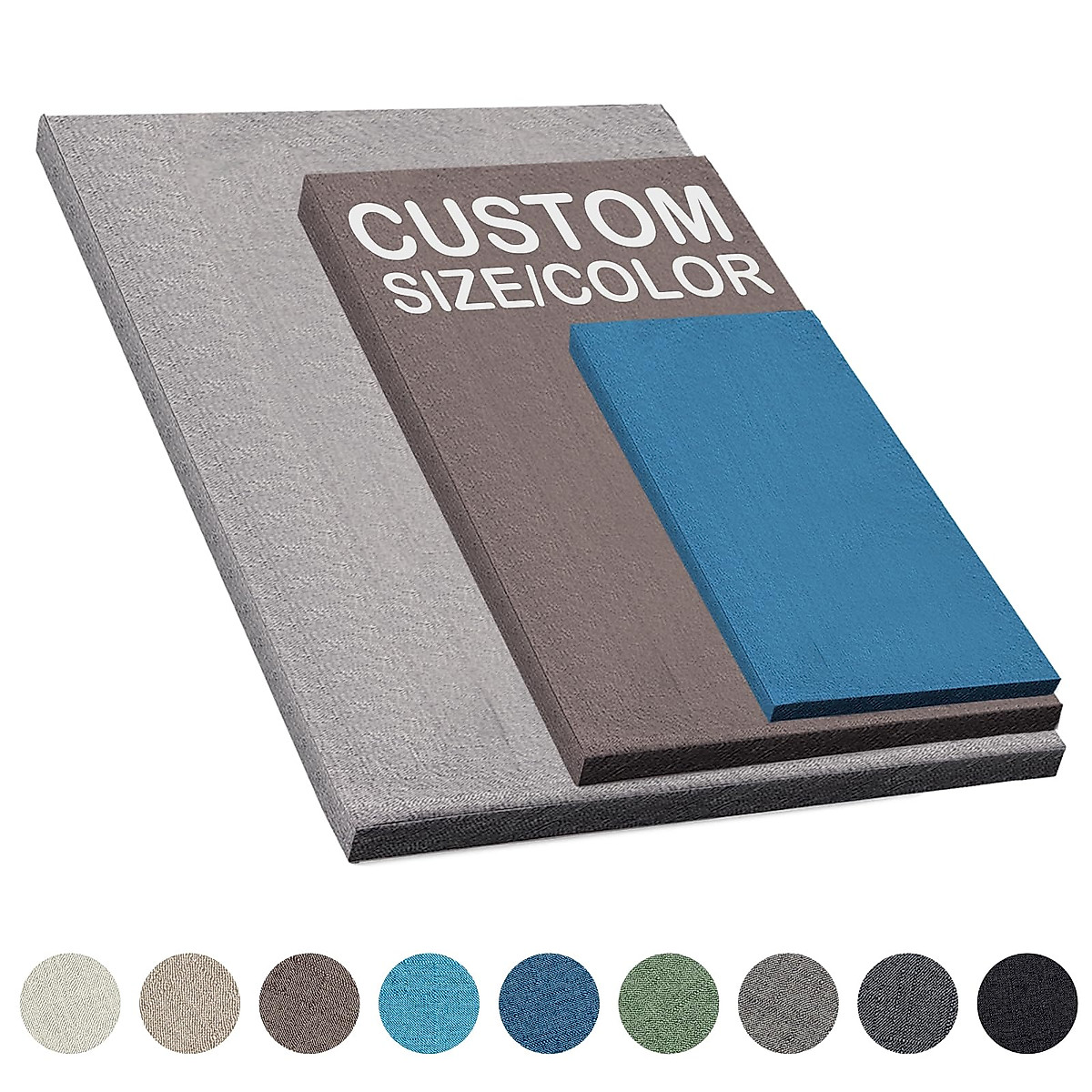 Yullmu Custom Bench Cushions for Indoor Furniture,Custom Size Window Seat Cushions,Window Bench Cushions with Non-Slip,Sofa Seat Bench Cushion,Piano Chair Cushion Indoor-50D Foam (Linen)