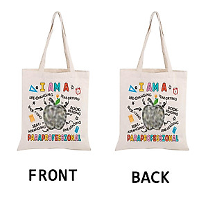 PWHAOO Paraprofessional Tote Bag I Am Life Changing Tote Bag Paraprofessional Gifts Special Education Gift (LIFE-CHANGING TOTE)