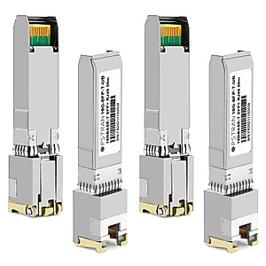 OPSTRAN 10GBASE-T SFP+ to RJ45 Copper Transceiver Module Compatible for Ubiquiti Unifi Ufiber UF-RJ45-10G Netgear AXM765 10G SFP+ 30m Cat6a/7 4 Pack