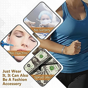 Jecanori Ultra Strength Magnetic Bracelets for Women, Copper Rings for Women, Stainless Steel Magnetic Bracelet for Women with Crystal, Jewelry Gifts with Size Adjustment Tool