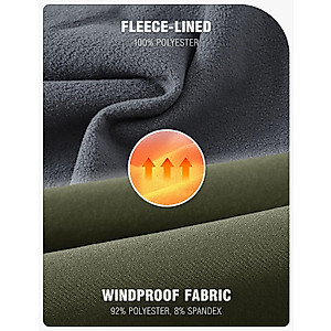 TBMPOY Men's Snow Ski Hiking Pants Waterproof Winter Fleece Lined Pants Camping Skiing Ice Fishing Pants with Belt 02 Thick Green XL