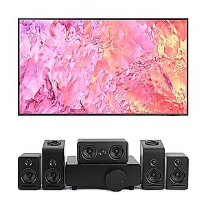 SAMSUNG QN50Q60CAFXZA 50 Inch QLED 4K Quantum HDR Smart TV with a MONACO-5-1-2-SOUNDSEND 5.1.2Ch Speakers with WiSA SoundSend (2023)