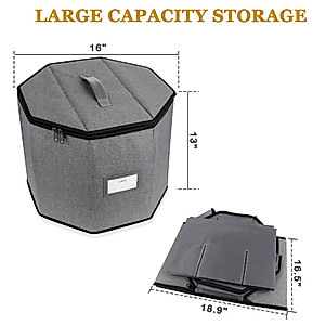 Risapor Hat Storage Box, Hat Boxes for Women/Men Storage,Foldable Travel Hat Box with Lids,Large Hat Boxes,Stuffed Animal Toy Storage,Hat Storage Organizer for Hanging on Suitcase (1)